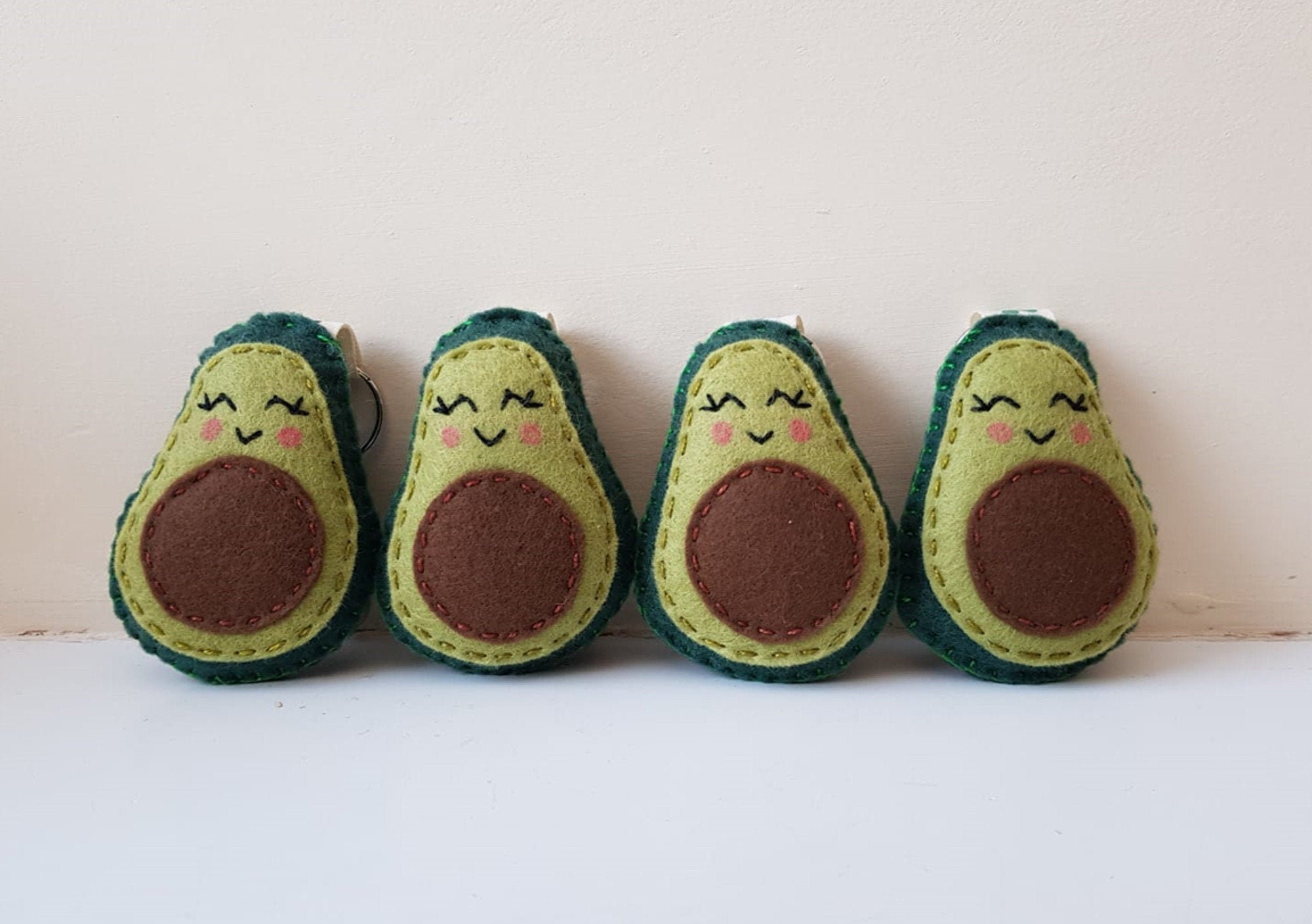 Avocado felt keyring felt avocado felt charm avocado | Etsy