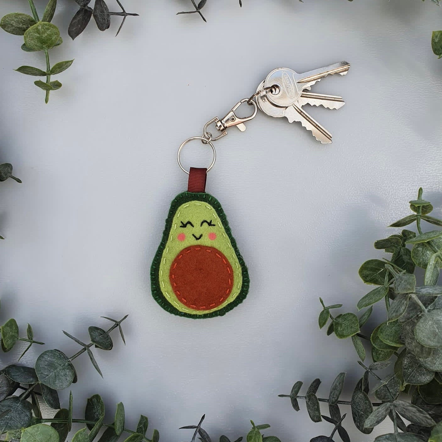 Avocado Felt Keyring Felt Avocado Felt Charm Avocado - Etsy UK