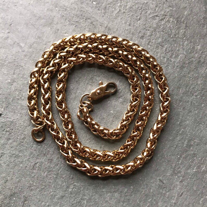 Vintage Gold Tone Chain Necklace Chunky Link Gold Plated - Etsy