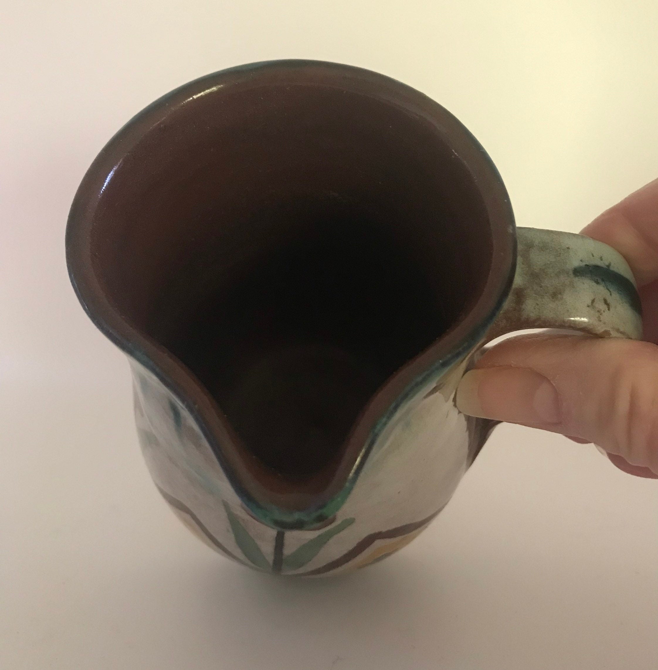 Studio Pottery Creamer, Mid Century Modern Pottery, MCM Glazed ...