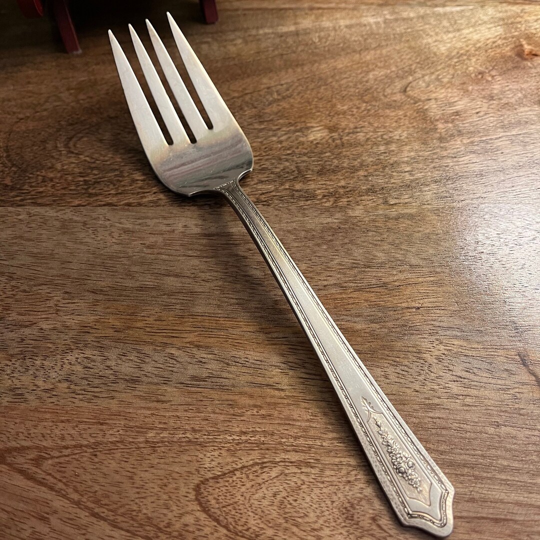 Antique Silver Plated Serving Fork, Stratford, Carmen Pattern, C1927 ...