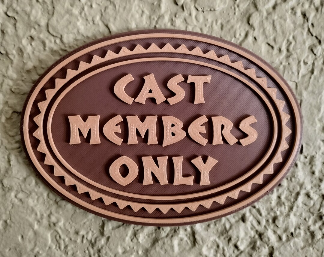 Cast Members Only 3D Printed Polynesian Door Sign Plaque Prop Ohana ...