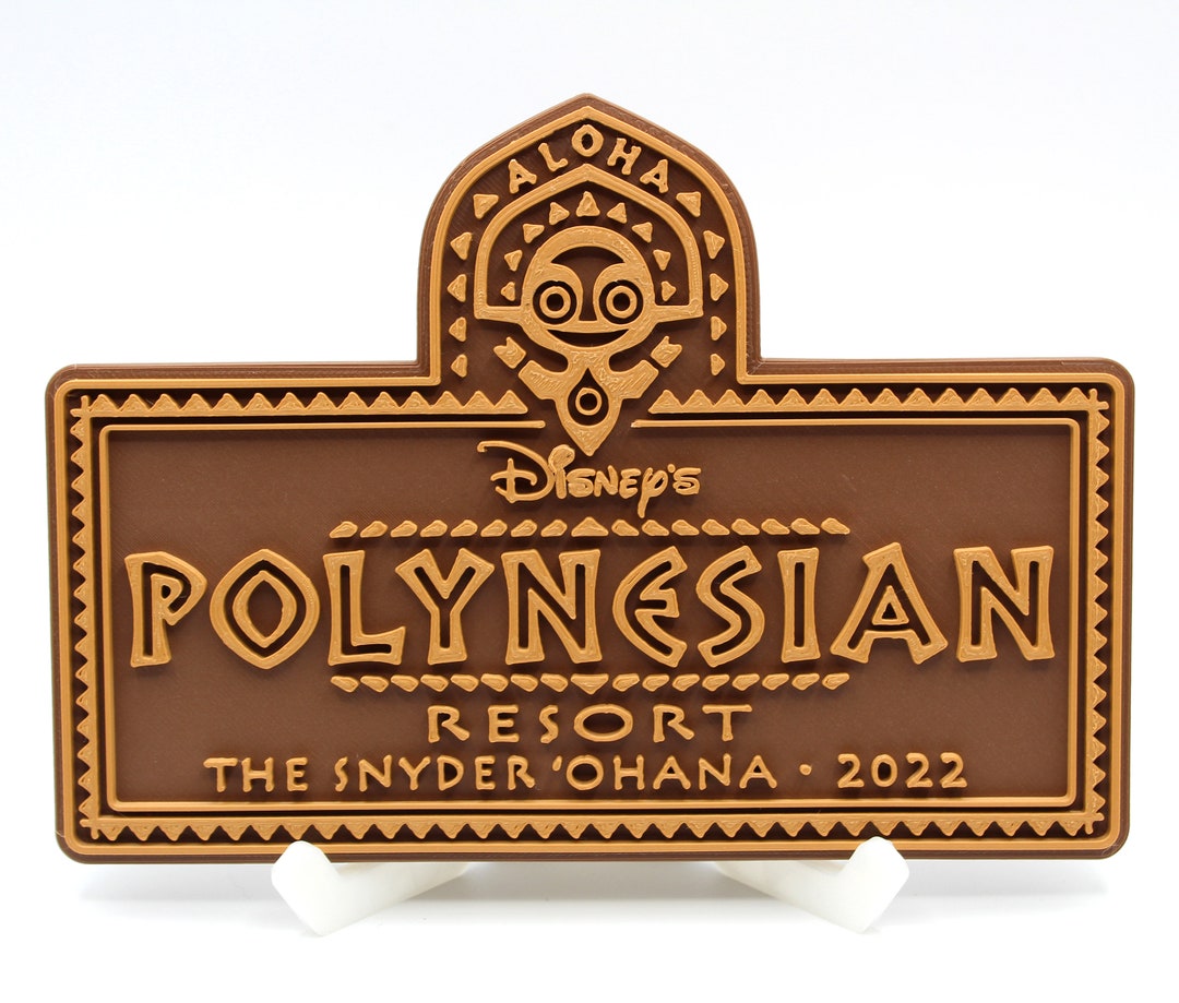 POLYNESIAN RESORT Entrance Sign 3D Printed Sign Disney World Village ...