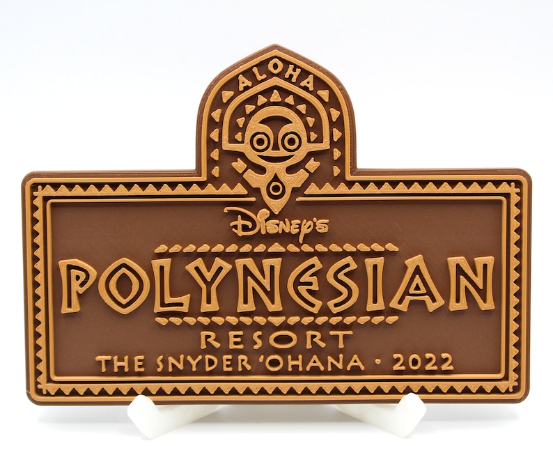 POLYNESIAN RESORT Entrance Sign 3D Printed Sign Disney World - Etsy