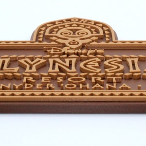 POLYNESIAN RESORT Entrance Sign 3D Printed Sign Disney World Village ...