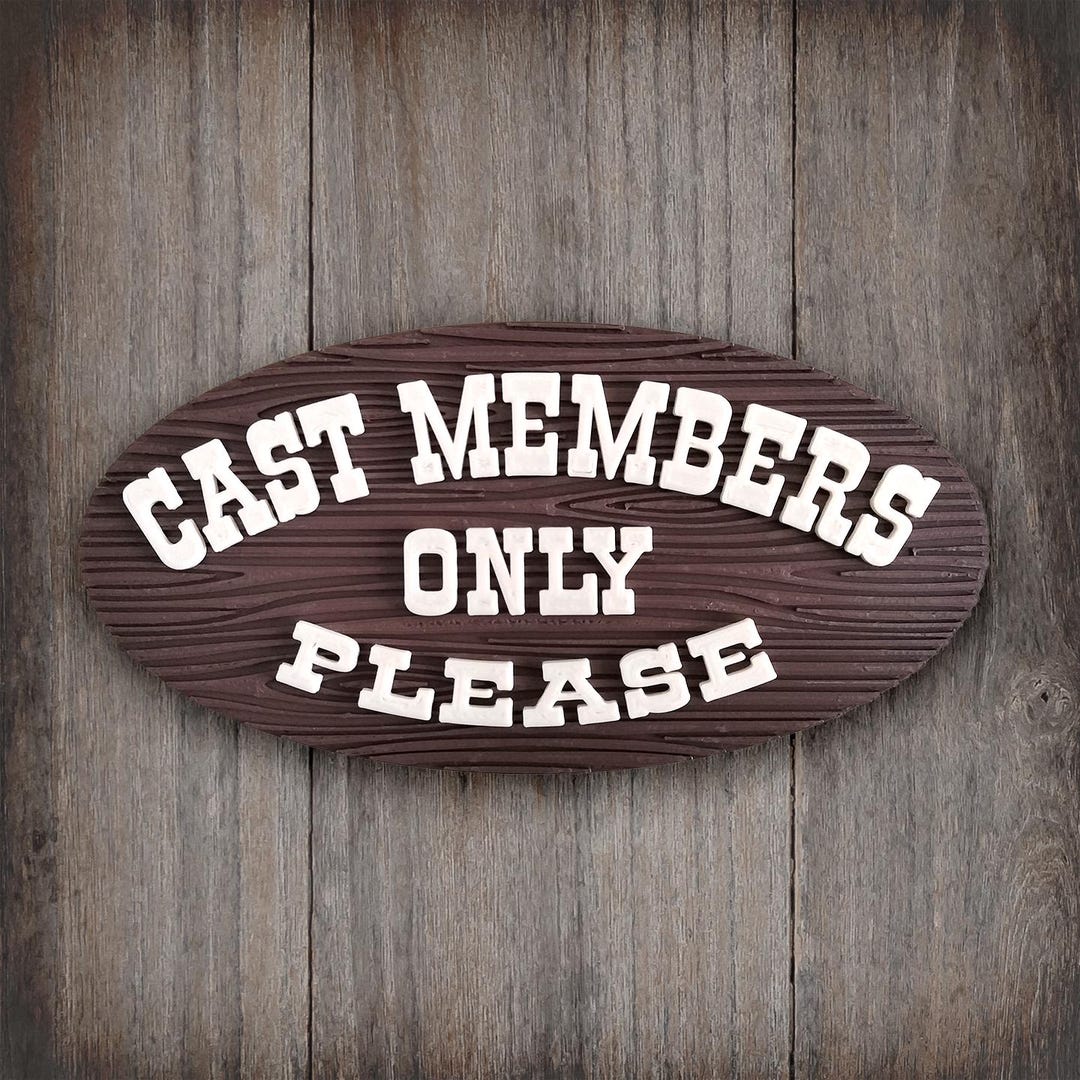 Frontierland Fort Wilderness Cast Members Only Sign Door Plaque 3D ...