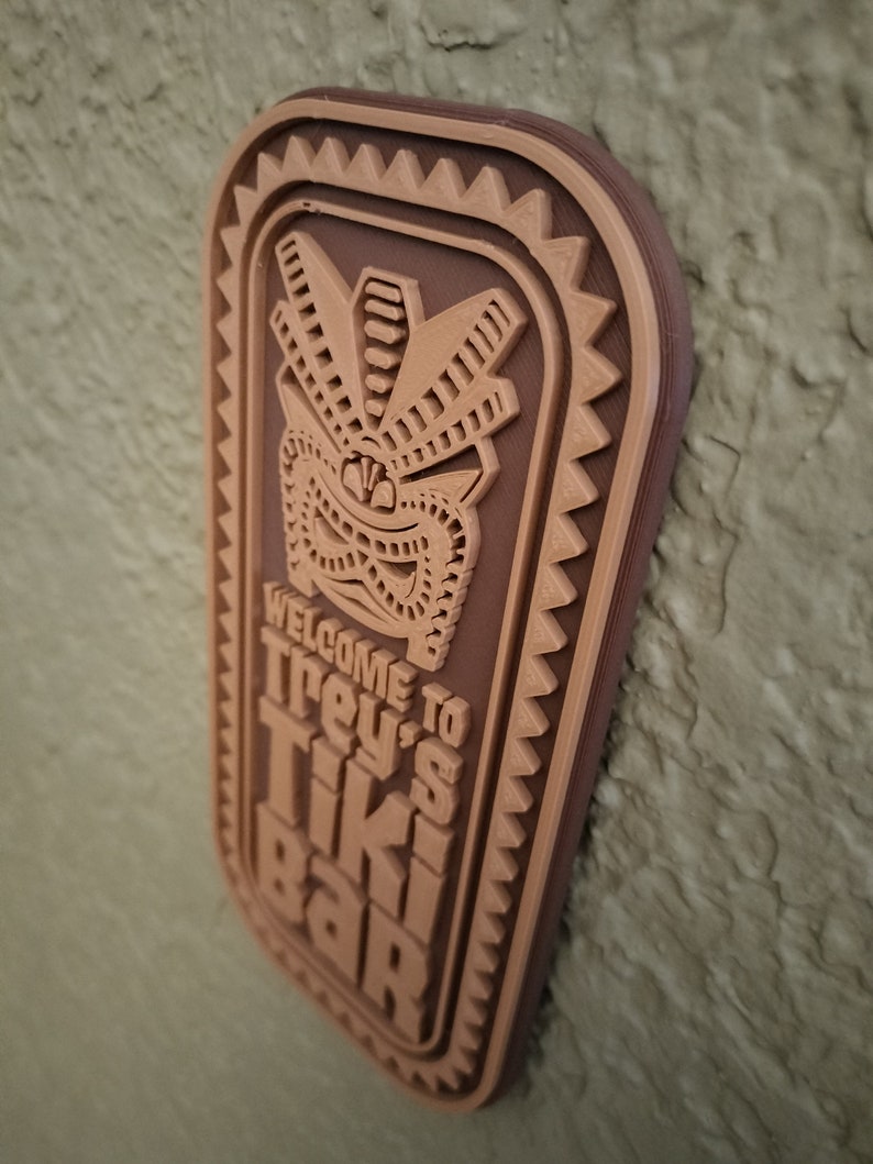 Custom Tiki Bar Sign 3D Printed Personalized Polynesian Gift - Etsy