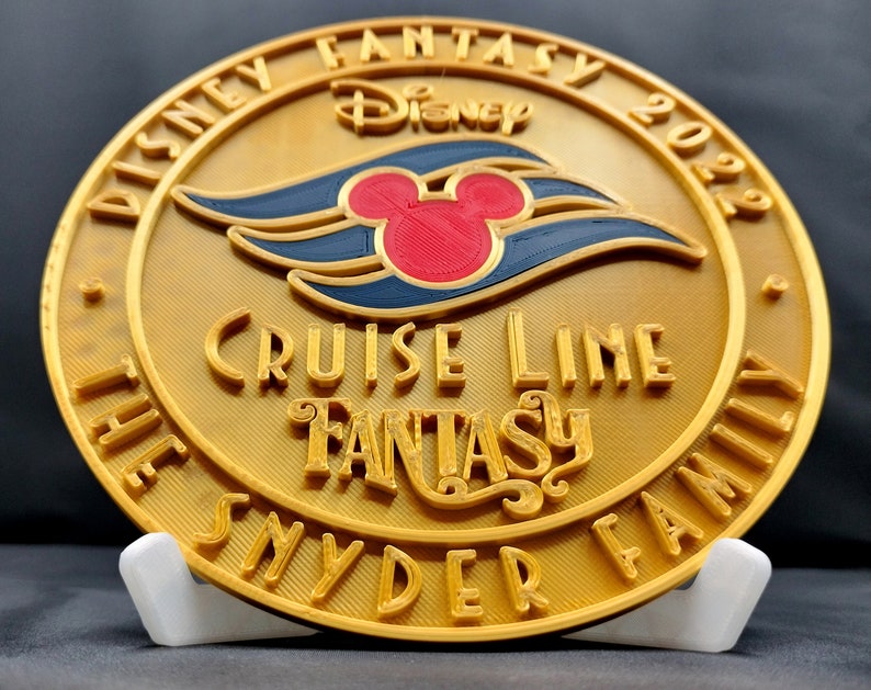 Disney Cruise Gold Medallion Coin 3D Printed Custom - Etsy