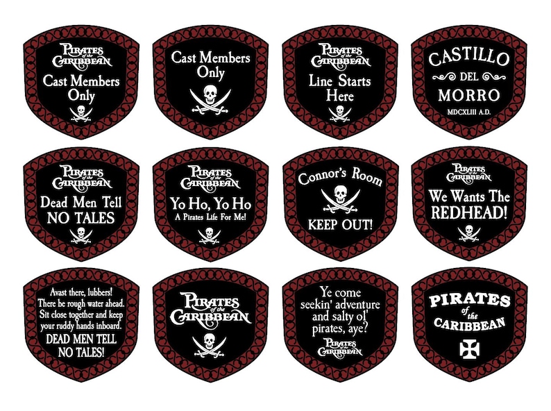Pirates of the Caribbean 3D Printed Cast Members Only Sign Personalized ...