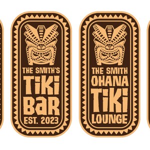 Custom Tiki Bar Sign 3D Printed Personalized Polynesian Gift Plaque ...