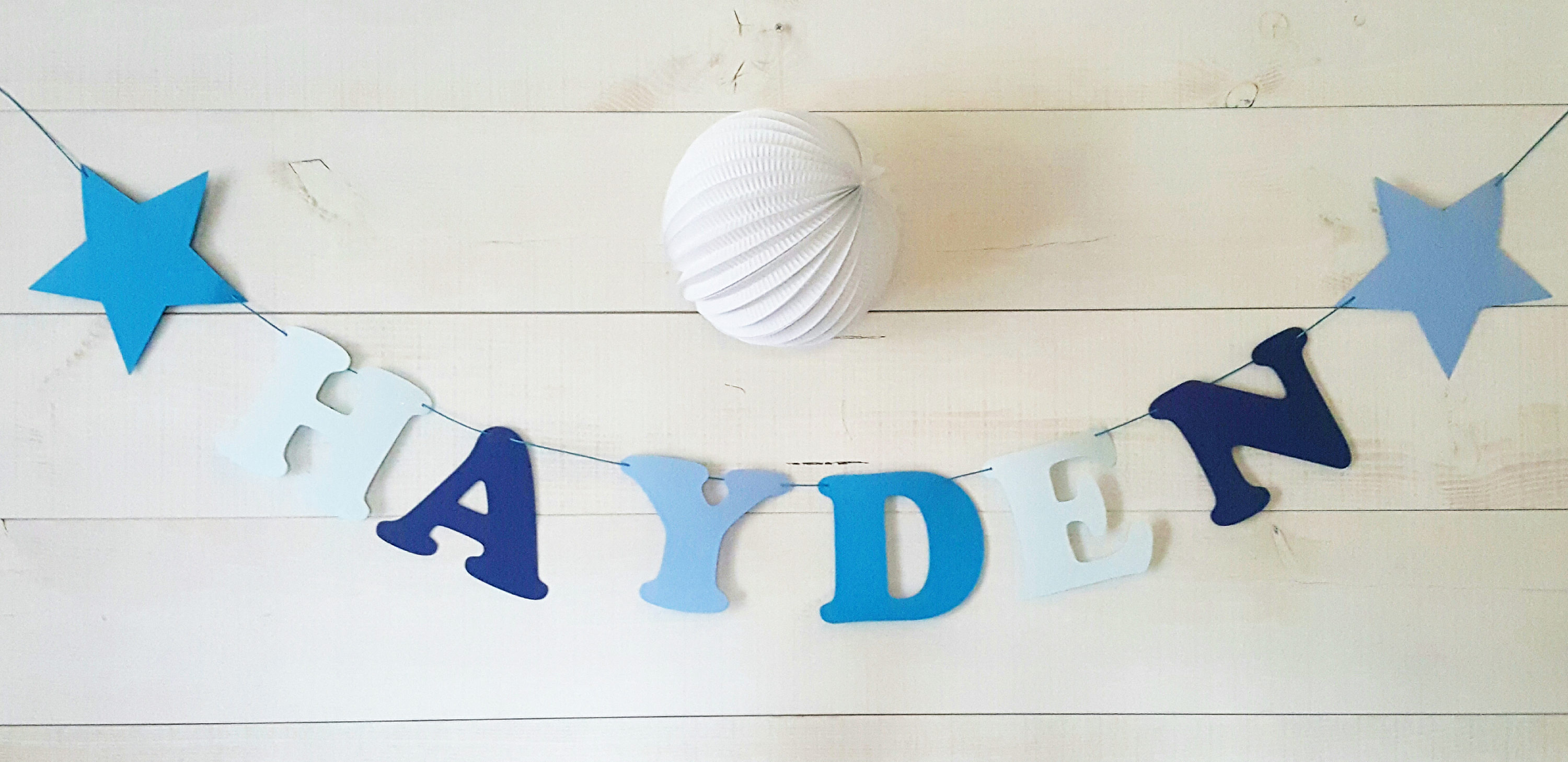 Name Banner Nursery Decor Kids Birthday Child Baptism Paper | Etsy