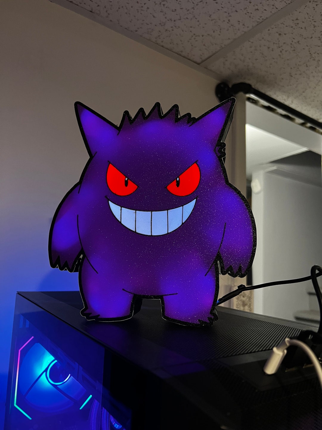 3d Printed Led / Neon Sign / Gengar Pokémon / Collectible/ Pokeball - Etsy
