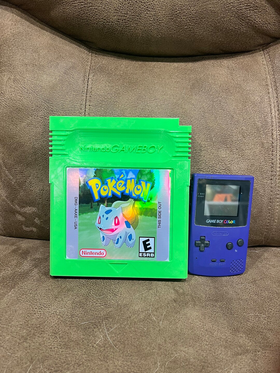 Big Bulbasaur Pokémon Gameboy Cartridge Art/n64/nes/snes/sega/collect ...