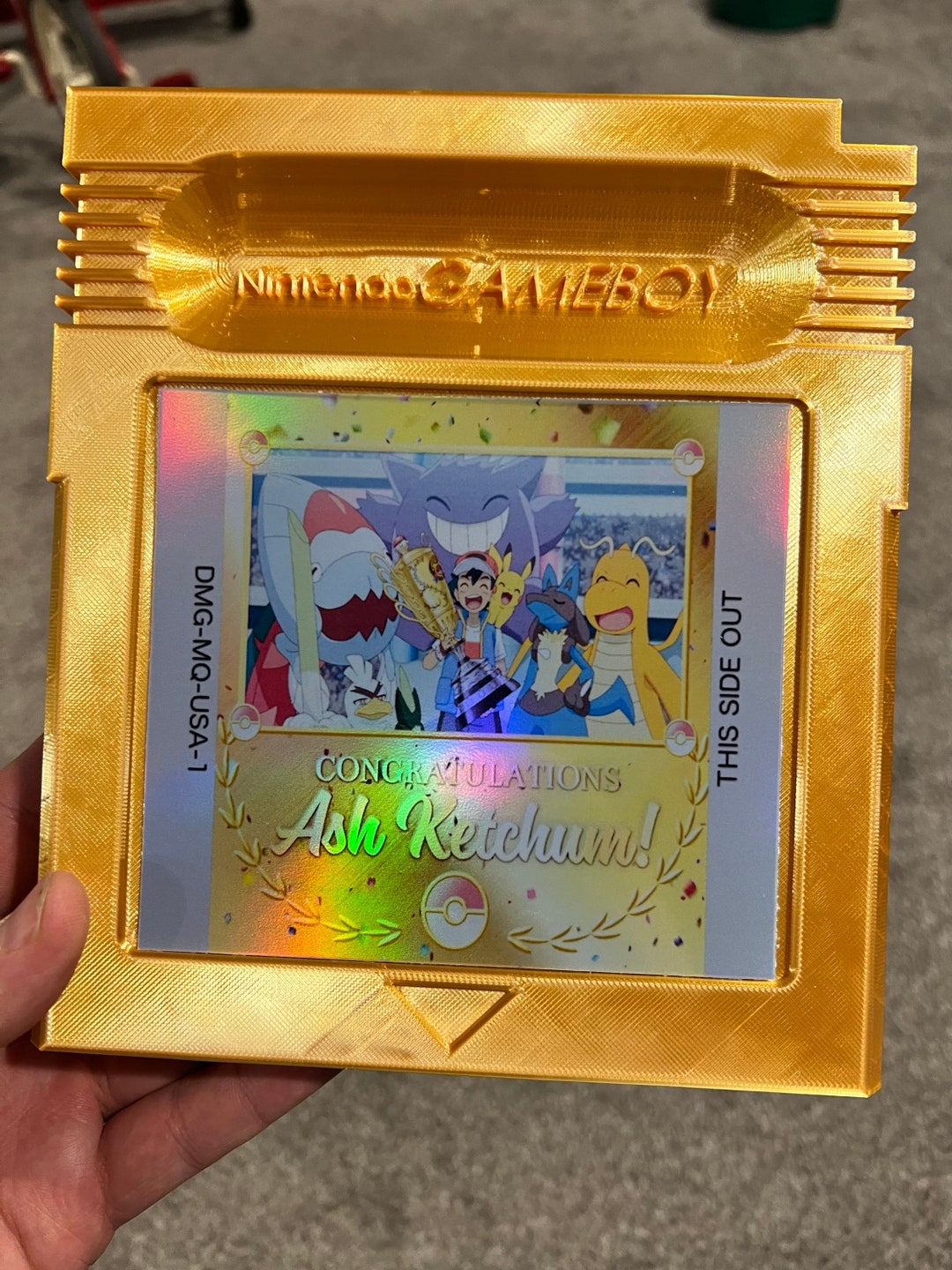 Oversized Pokémon Ash Champion Nintendo Cartridge/ Collectible/ Gift ...