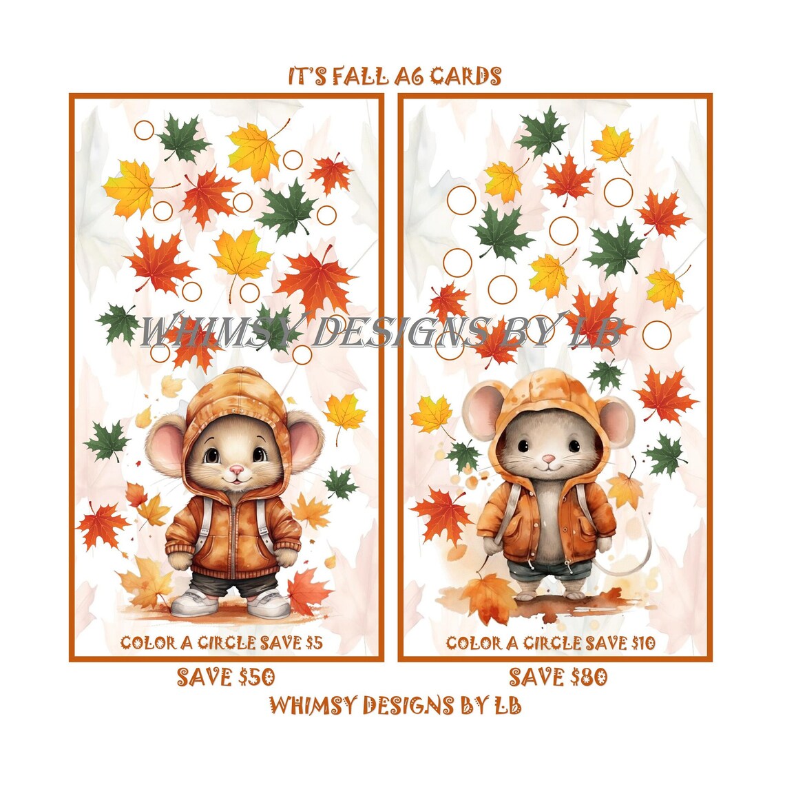 It's Fall Savings Challenge A6 Cards - Etsy