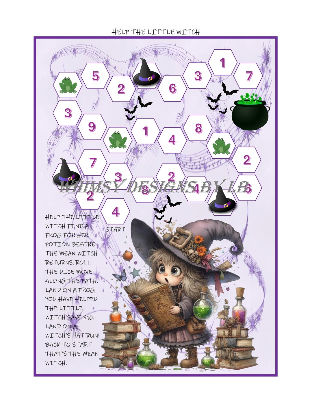 Help the Little Witch Savings Challenge Game - Etsy