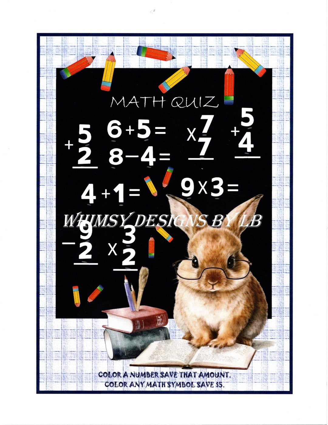 Math Bunny Savings Challenge - Etsy