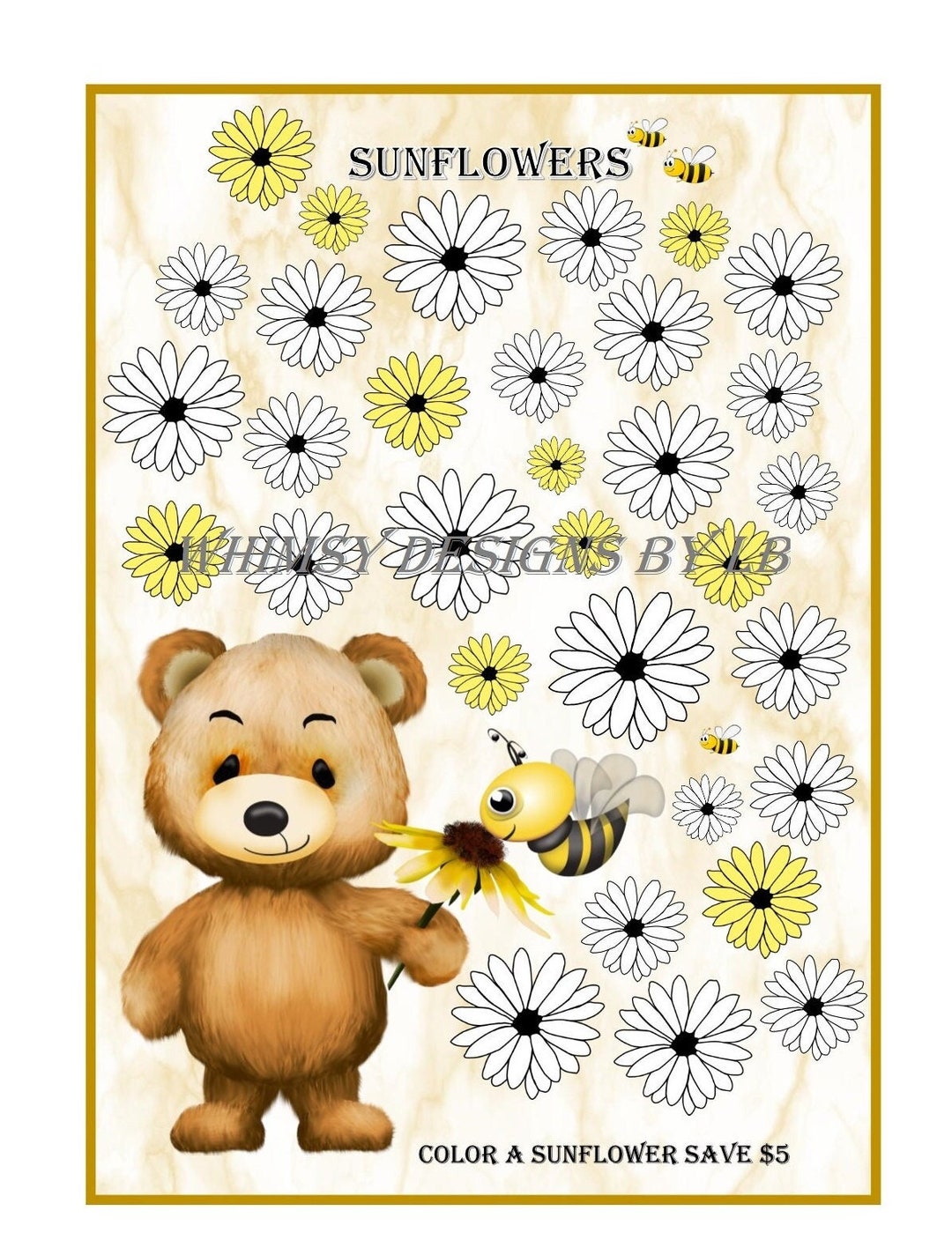 Sunflowers Savings Challenge - Etsy