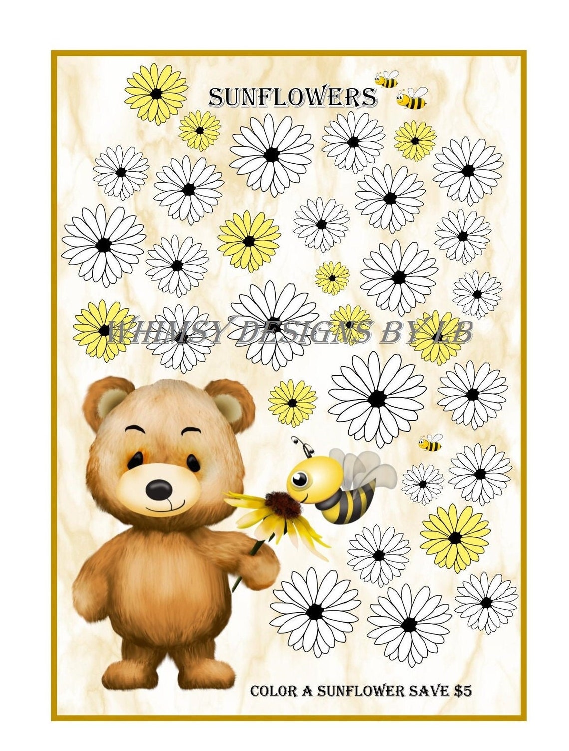 Sunflowers Savings Challenge - Etsy