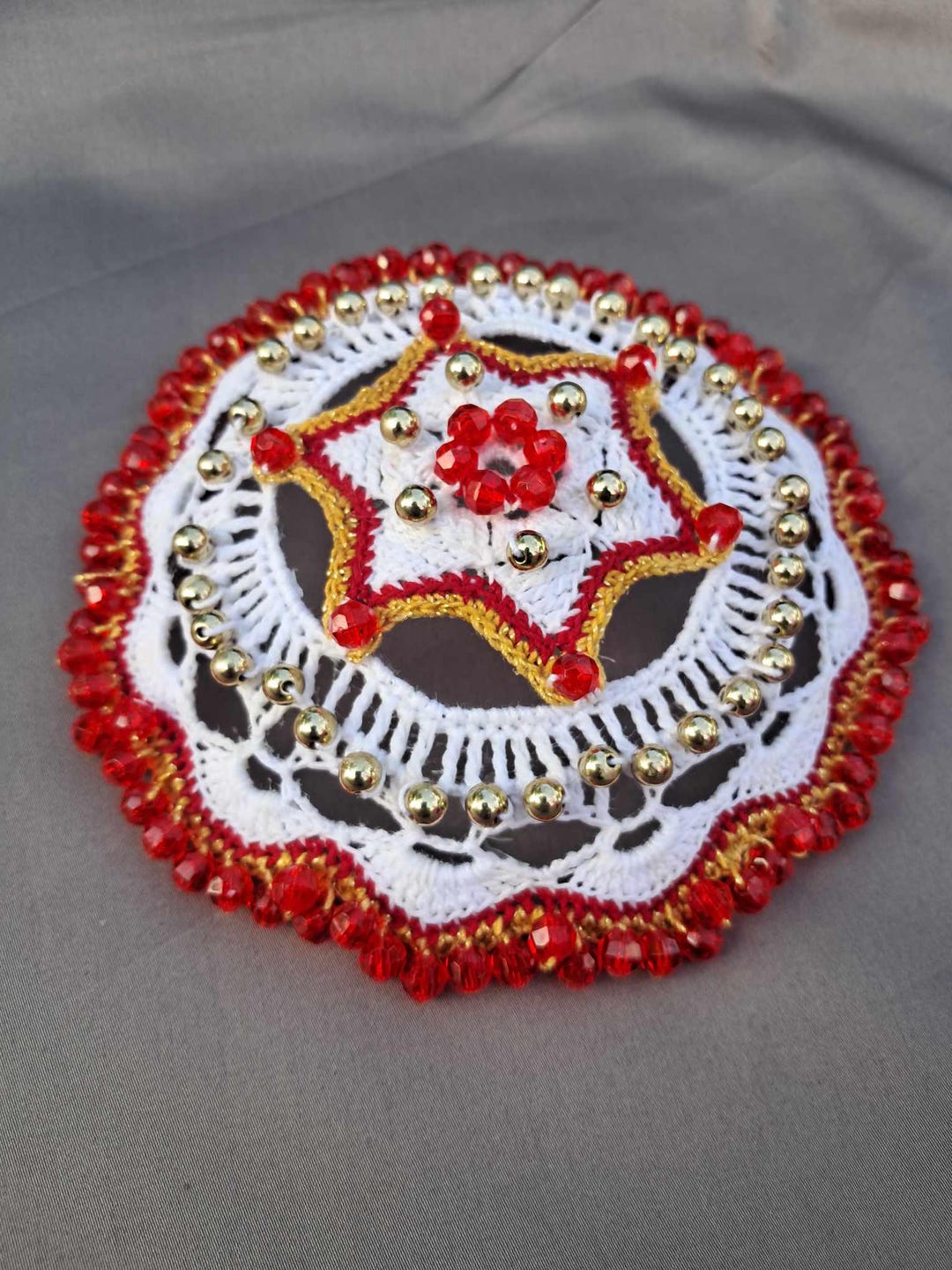 Women's Crocheted Beaded Kippah Handmade - Etsy