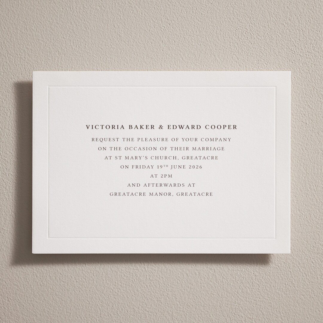 Digital and Letterpress Wedding Invitations, Blind Embossed Wedding ...