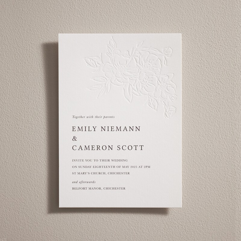 Embossed Invitation - Etsy