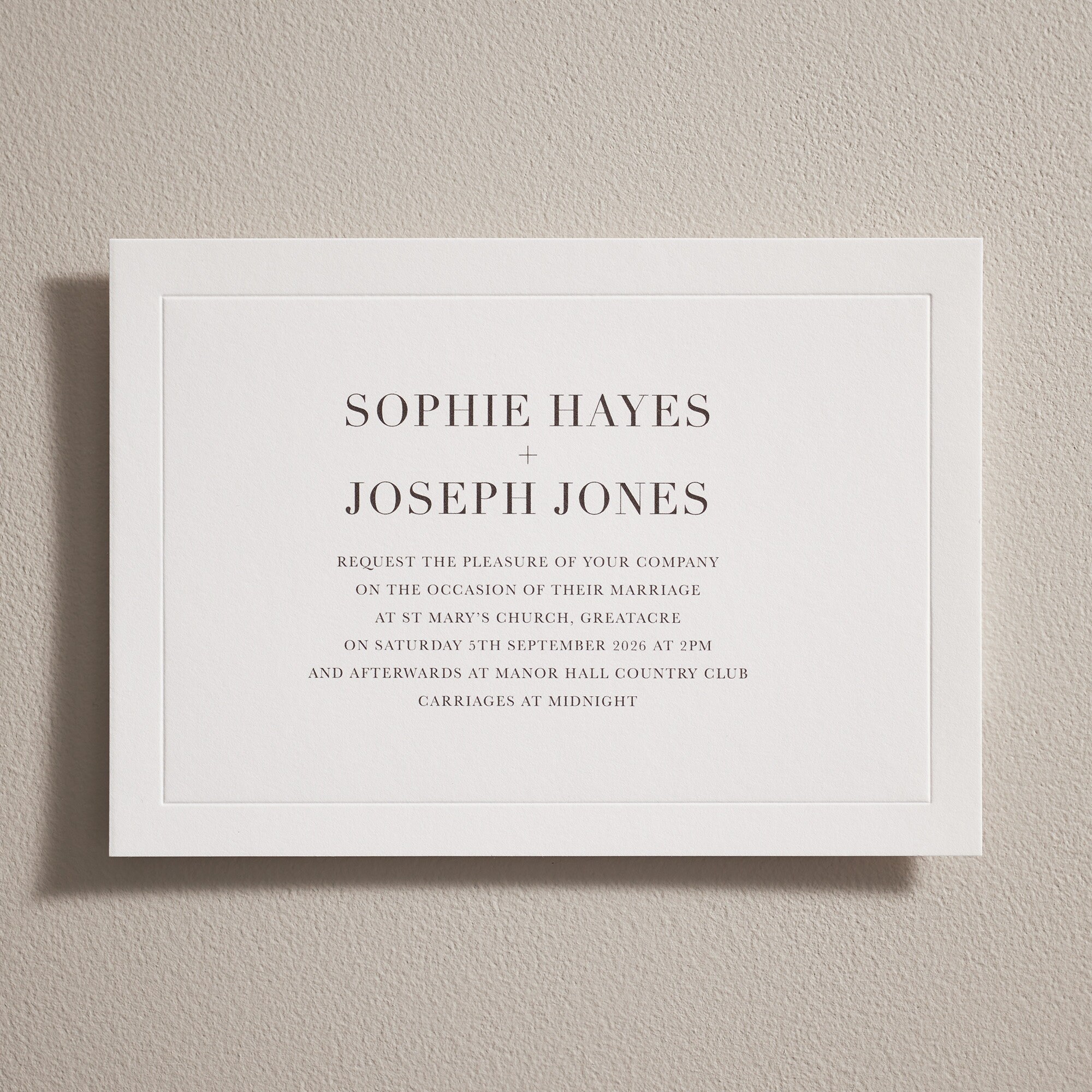 Digital and Letterpress Wedding Invitation Set, Wedding Invitations ...