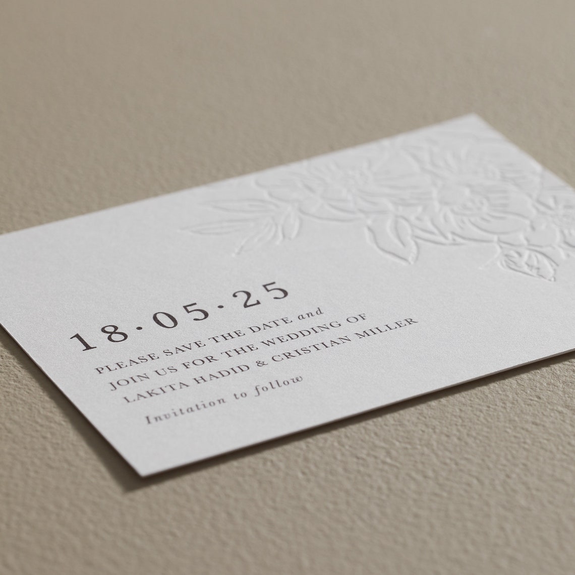 Digital and Letterpress Save the Date Cards With Envelopes. Blind ...