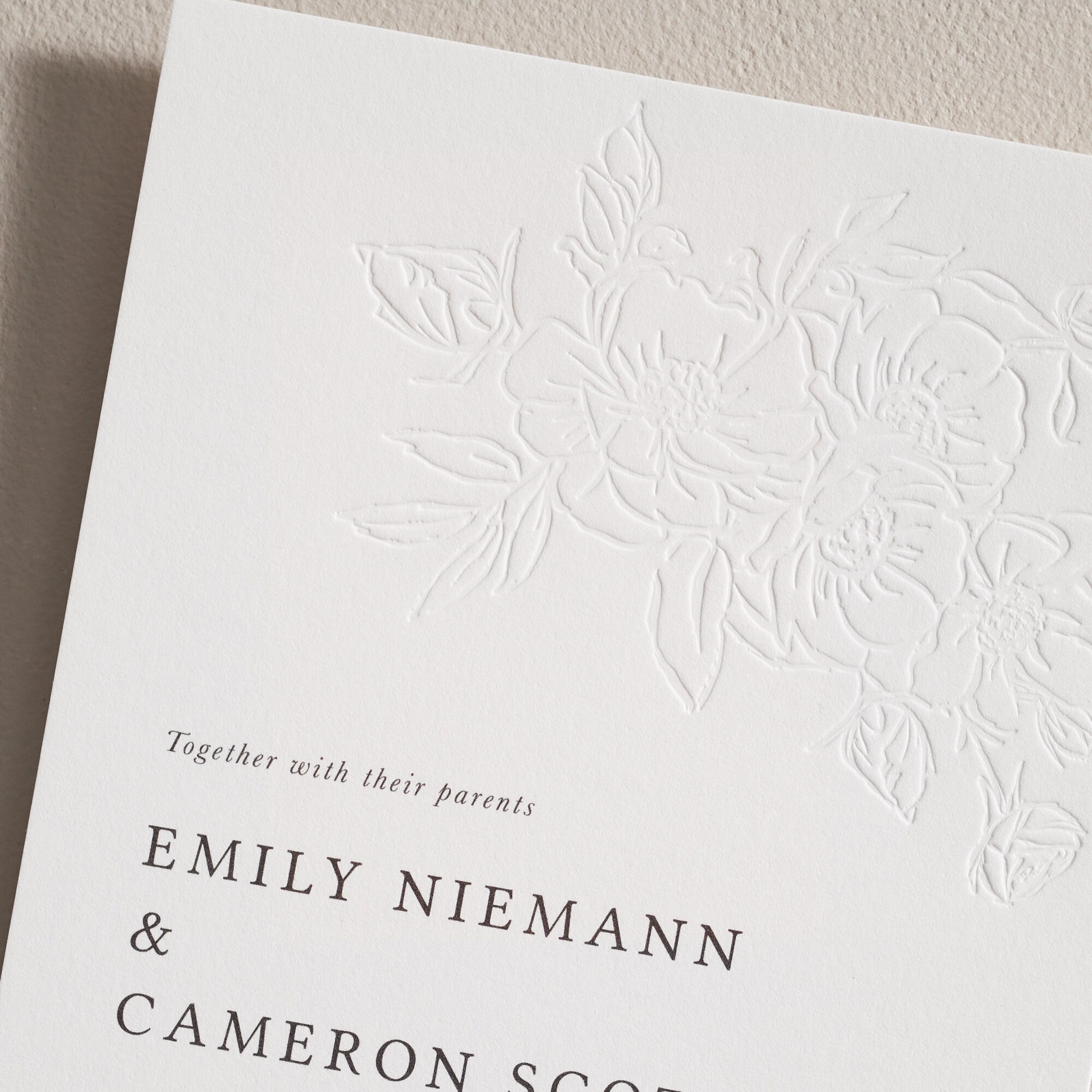 Digital and Letterpress Wedding Invitation Set, Wedding Invitations ...