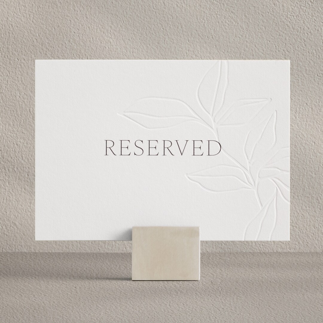 Custom Signs for Wedding, Embossed Signage. Customised With Any Text ...