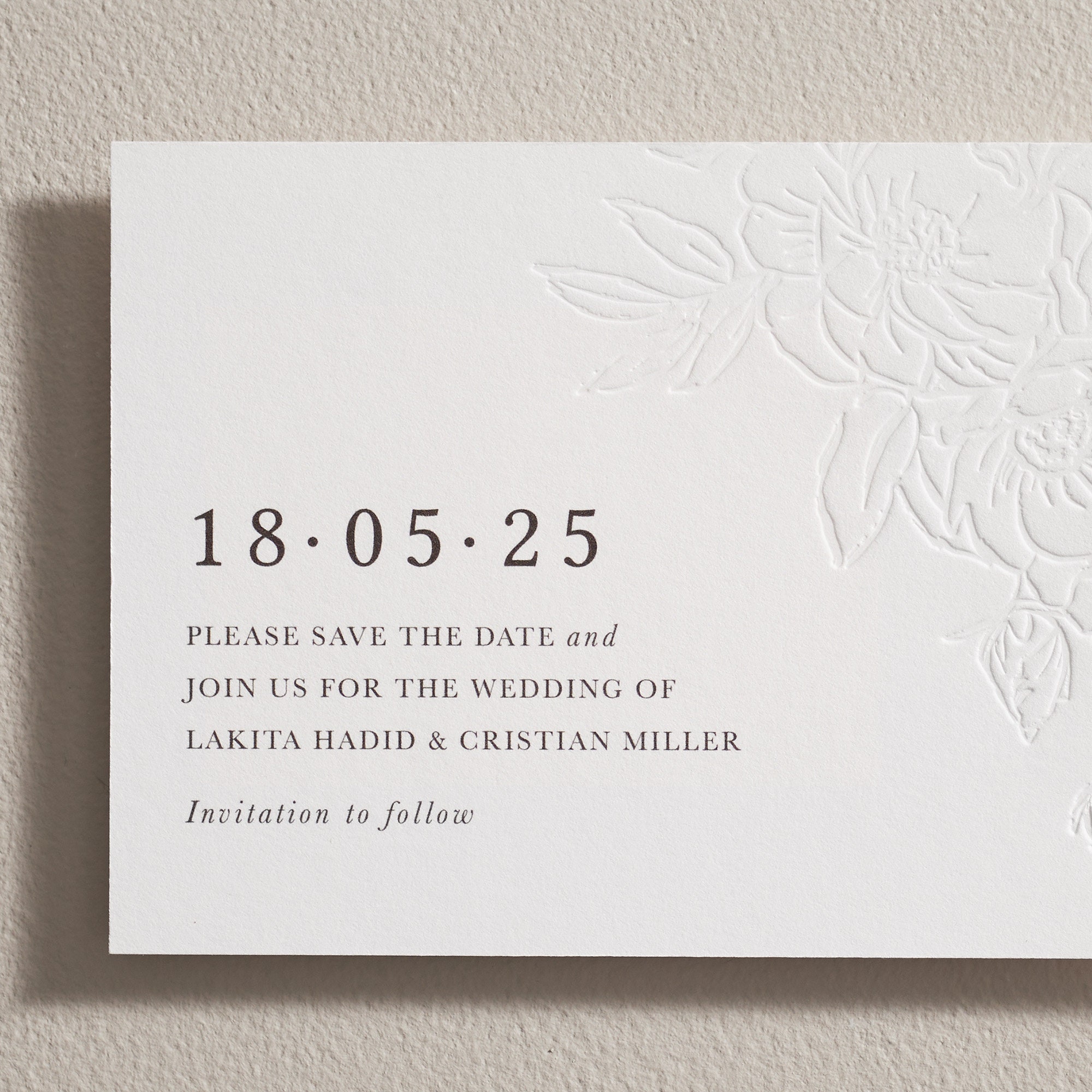 Digital and Letterpress Save the Date Cards With Envelopes. Blind ...