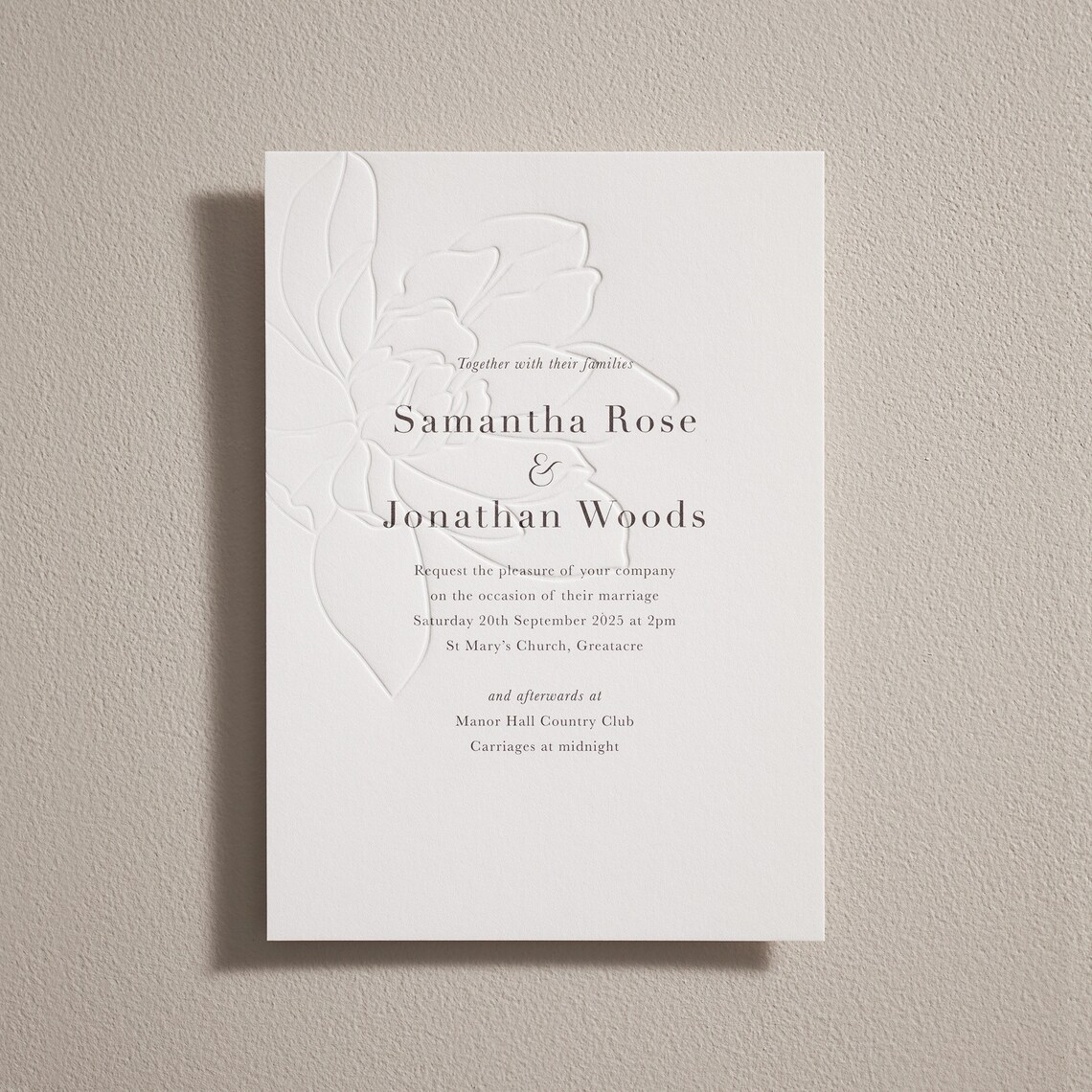 Digital and Letterpress Wedding Invitation Set, Wedding Invitations ...