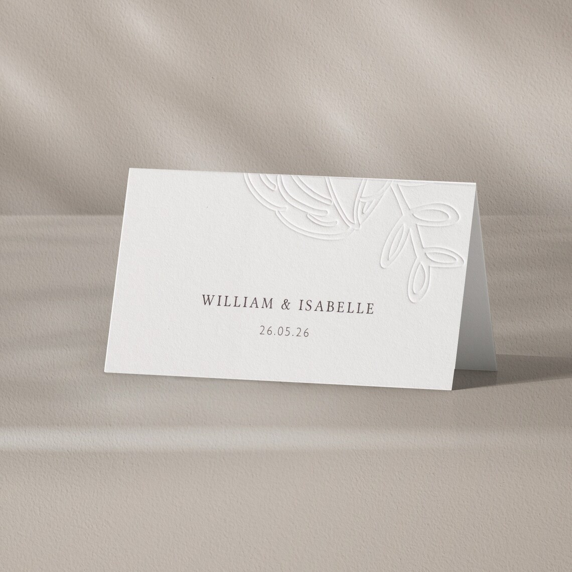 Personalised Placecard for Wedding, Embossed Place Cards, Wedding Table ...