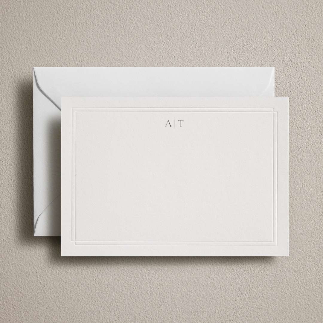 Embossed Notecards, Letterpress Personalised Correspondence Cards ...