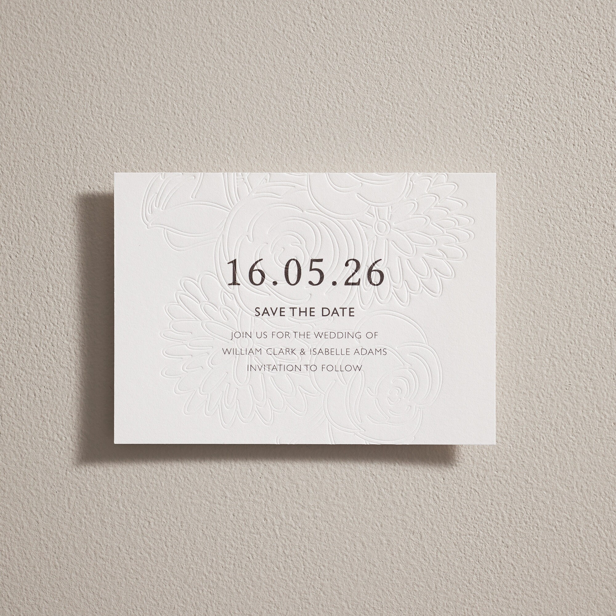 Digital and Letterpress Save the Date Cards With Envelopes. Blind ...