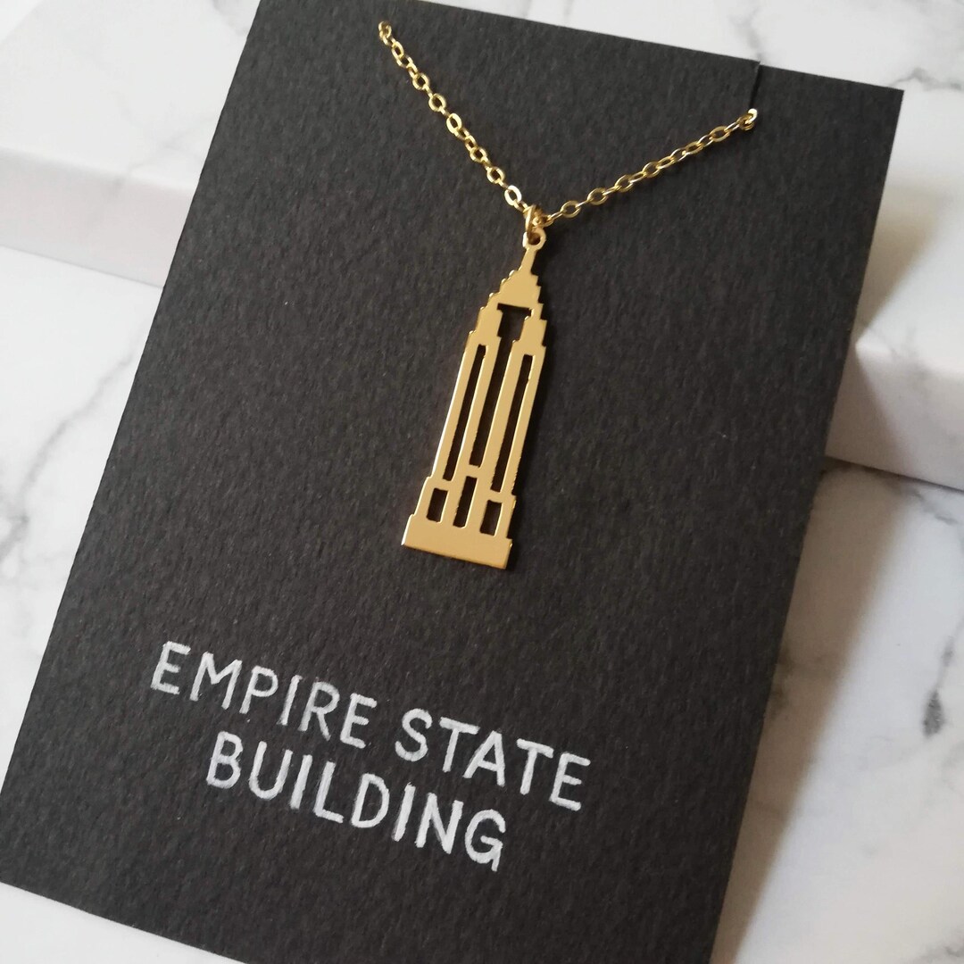 Empire State Building Gold Necklace – NYC Landmark Pendant – Manhattan ...