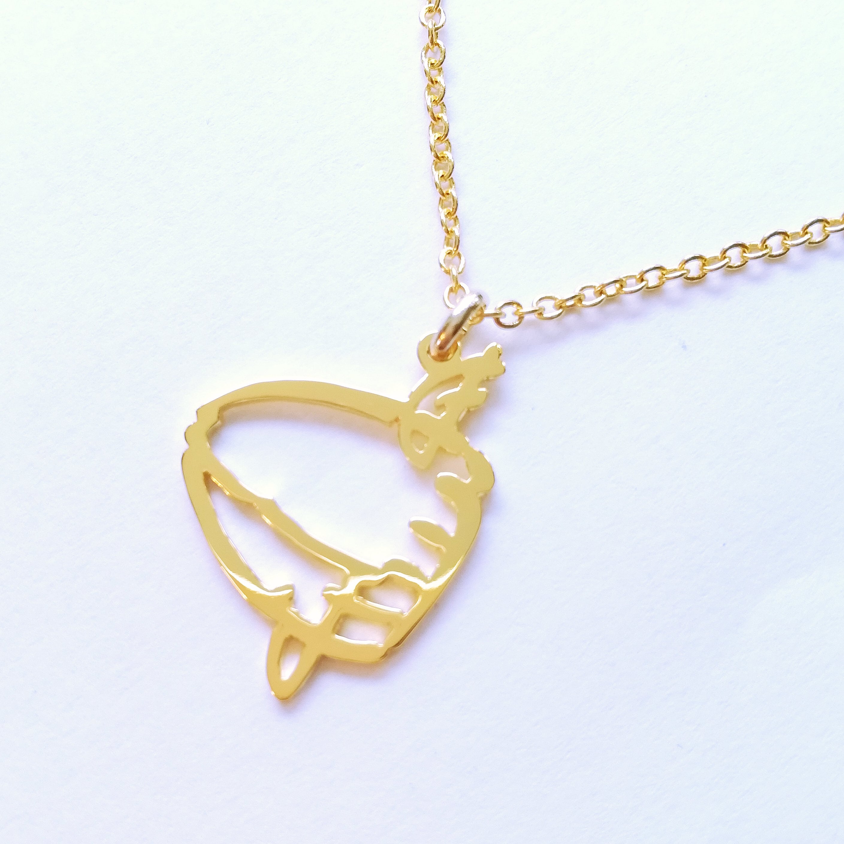 Hiragana for SUNFISH Necklace, Japanese Letter Mola Mola Pendant ...