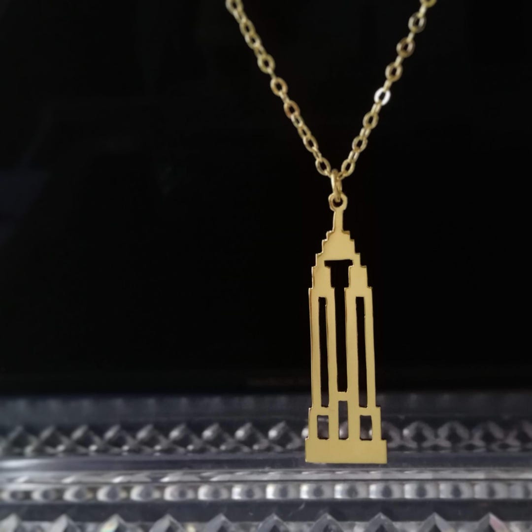 Empire State Building Gold Necklace – NYC Landmark Pendant – Manhattan ...