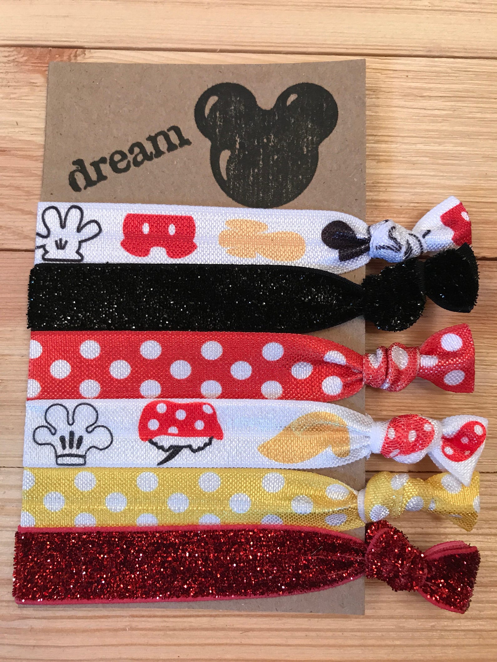 Disney Hair Ties Minnie Mouse Hair Ties Mickey and Minnie - Etsy