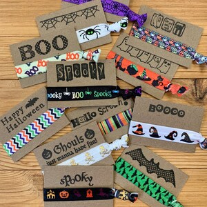 Halloween Hair Ties, Halloween Party Favors, Halloween, Trick or Treat ...