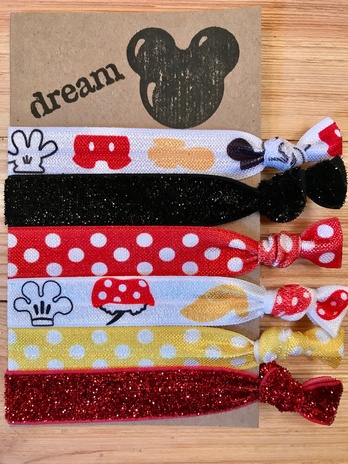 Disney Hair Ties Minnie Mouse Hair Ties Mickey and Minnie | Etsy