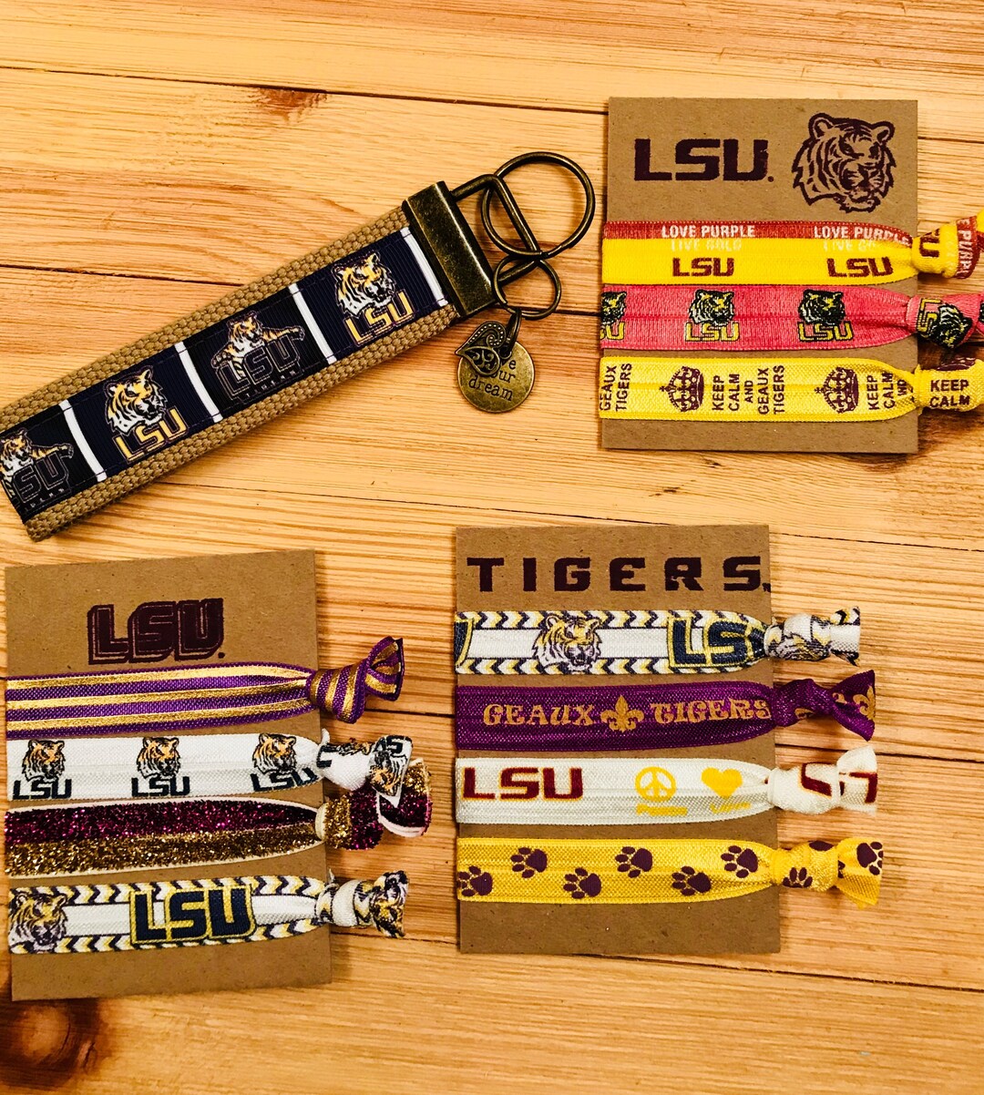 LSU Graduation Gift, LSU Hair Ties, Tigers Hair Ties, Lsu Tigers Themed ...