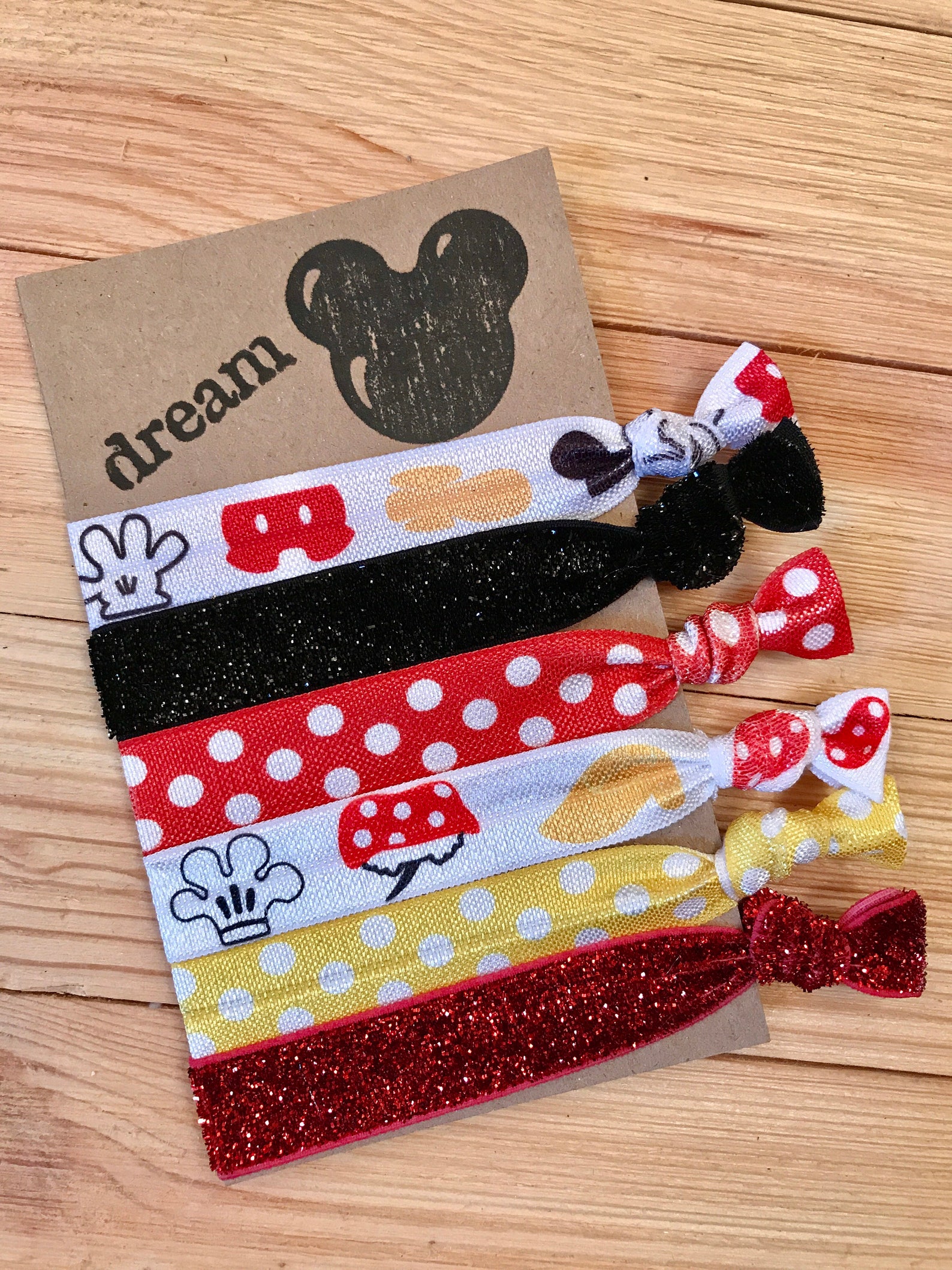 Disney Hair Ties Minnie Mouse Hair Ties Mickey and Minnie - Etsy
