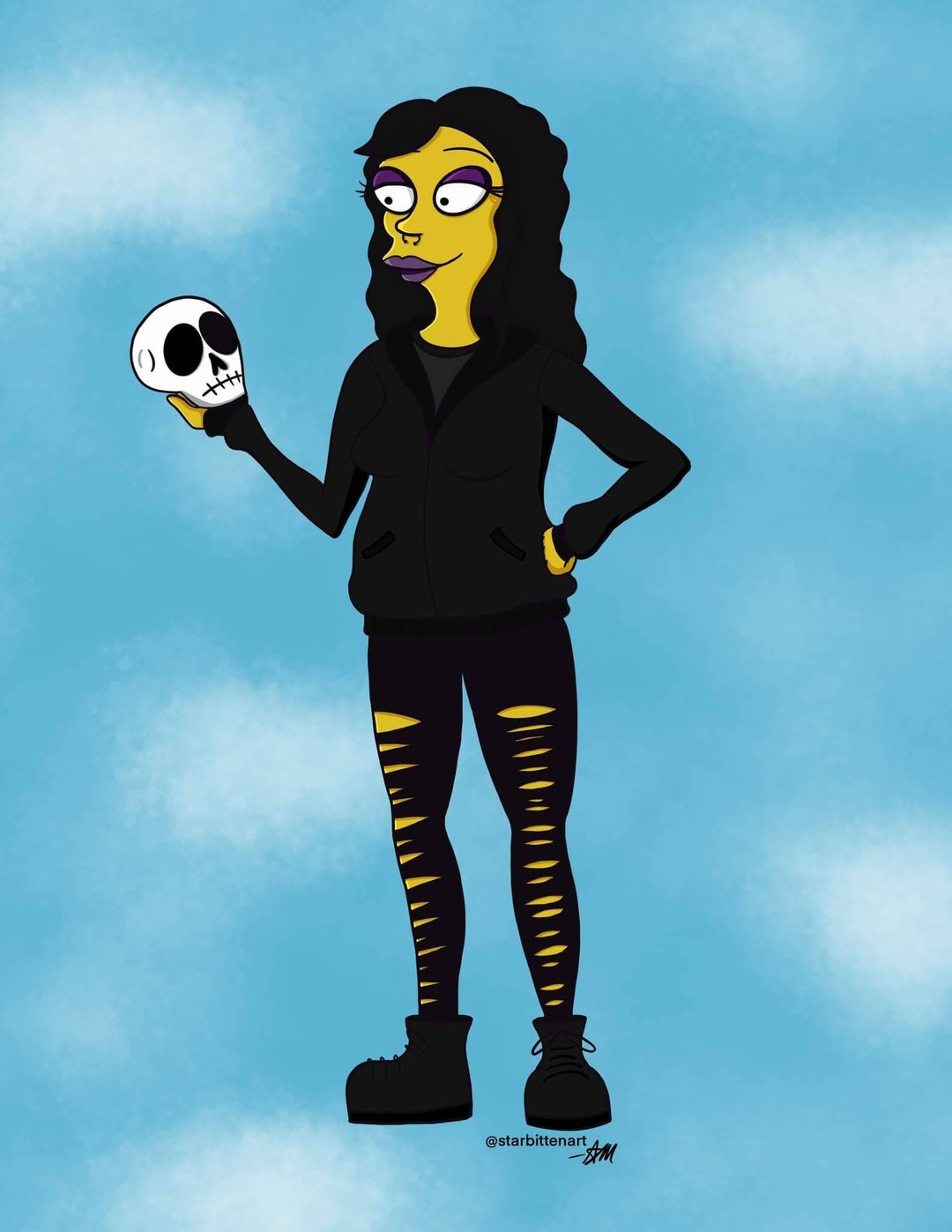 Custom Simpsons Character Digital Art Piece - Etsy