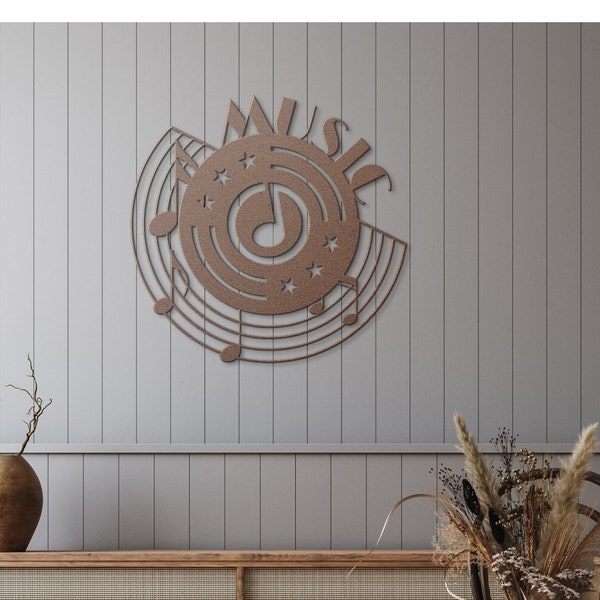 Music Notes Metal Wall Art - Etsy