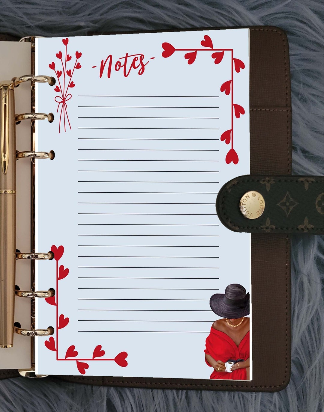 Sophisticated Lady Notes Dashboard Insert Planner Cover - Etsy