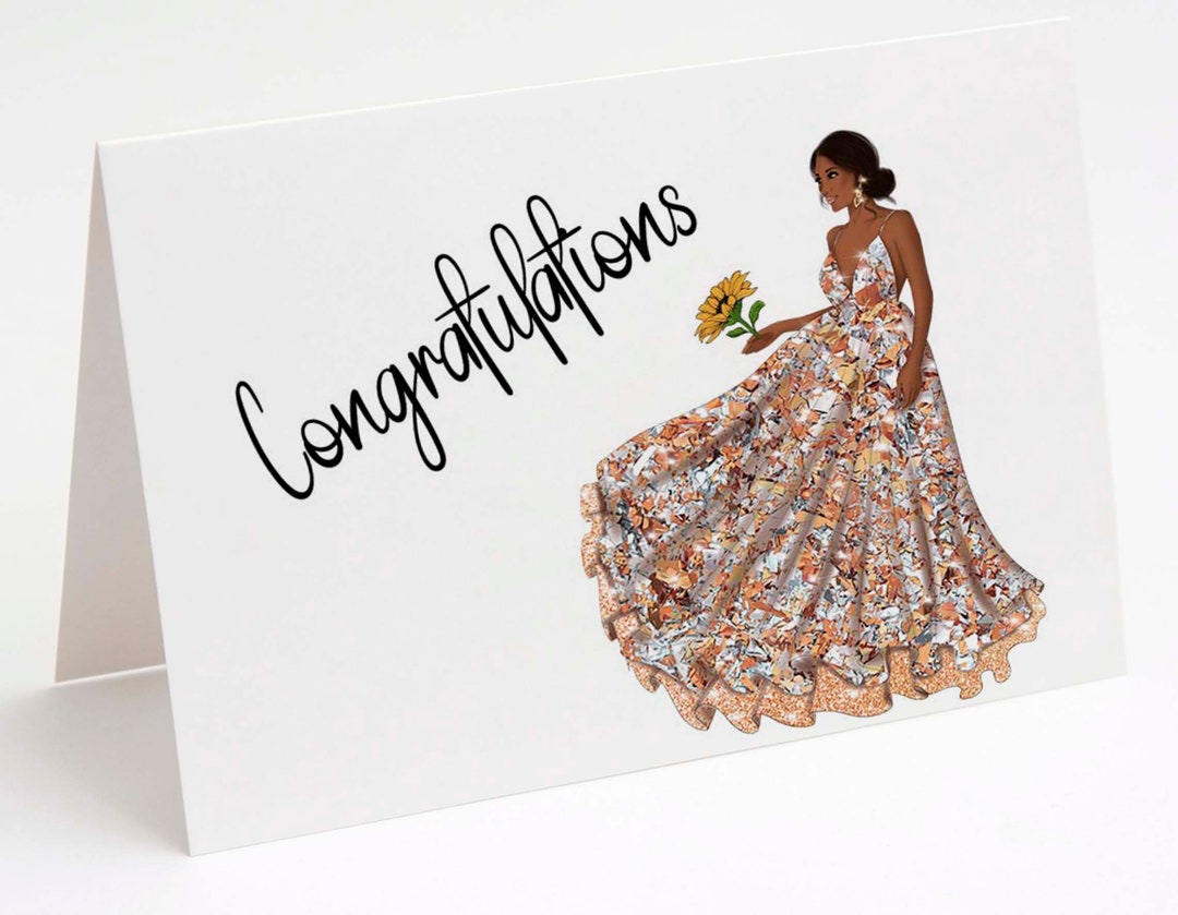 Congratulations Digital Art of a Black Queen With a Sunflower African ...