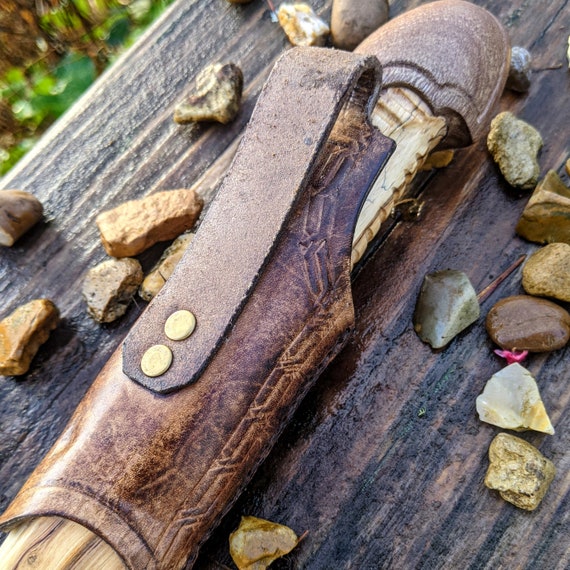 Hand Carved Bushcraft Knife Scottish Knife Hunting Knife | Etsy