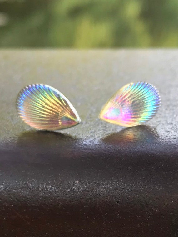 Seashell Stud Earrings Hypoallergenic for Sensitive Ears - Etsy