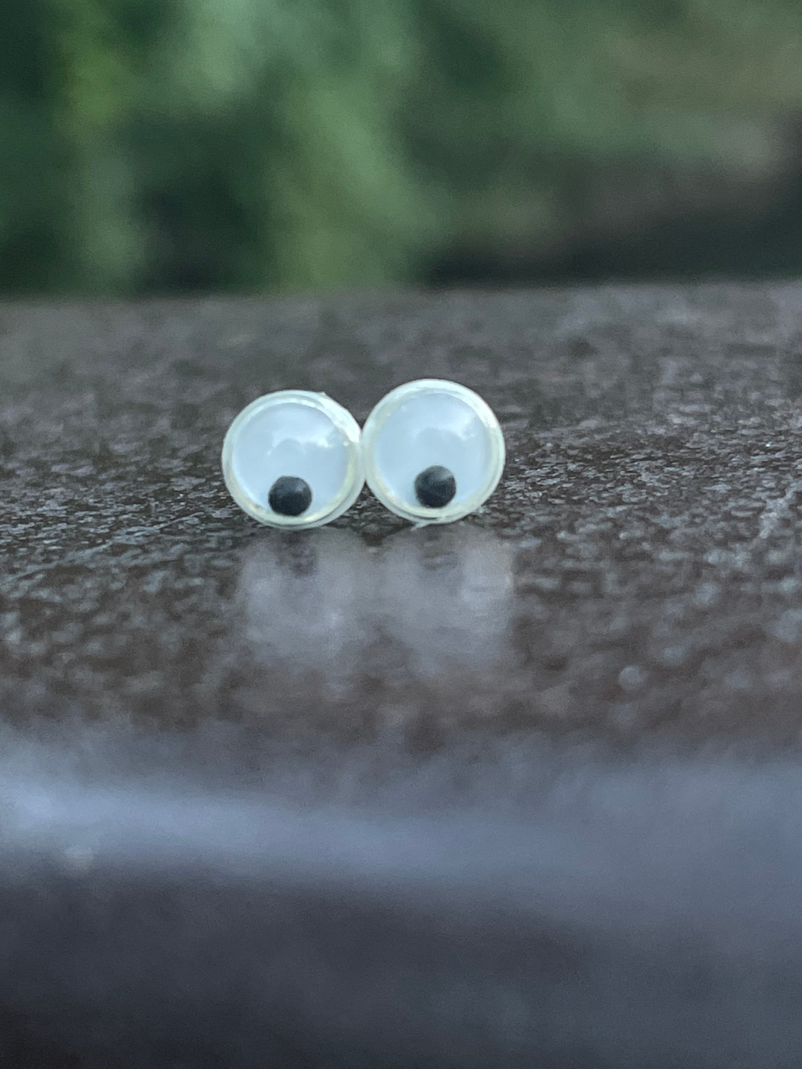 Metal-free Googly Eye Stud Earrings Hypoallergenic for | Etsy